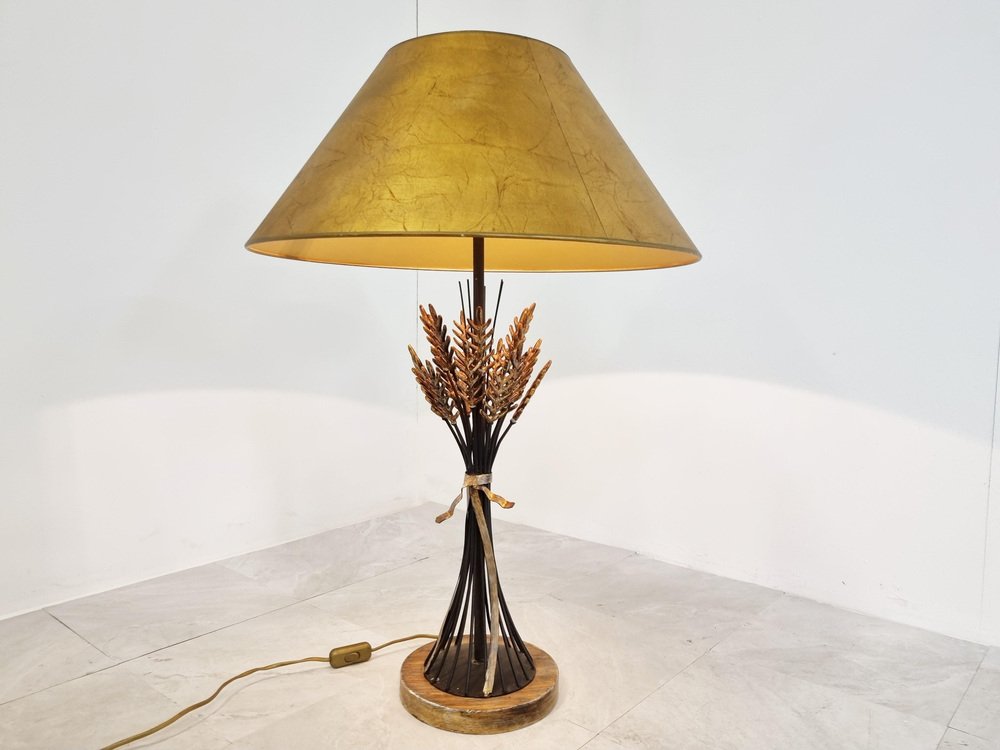 Vintage Sheaf of Wheat Table Lamp, 1960s for sale at Pamono