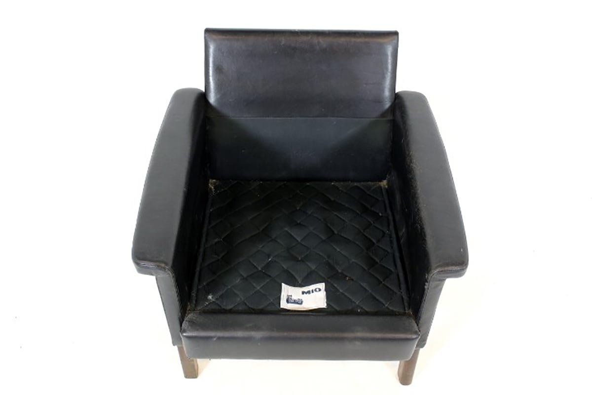 Leather Armchair from MIO, Sweden, 1960s for sale at Pamono