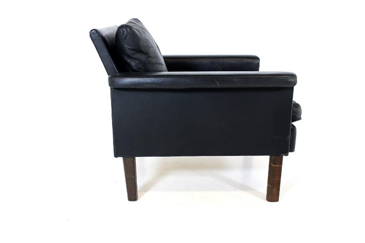 Leather Armchair from MIO, Sweden, 1960s for sale at Pamono