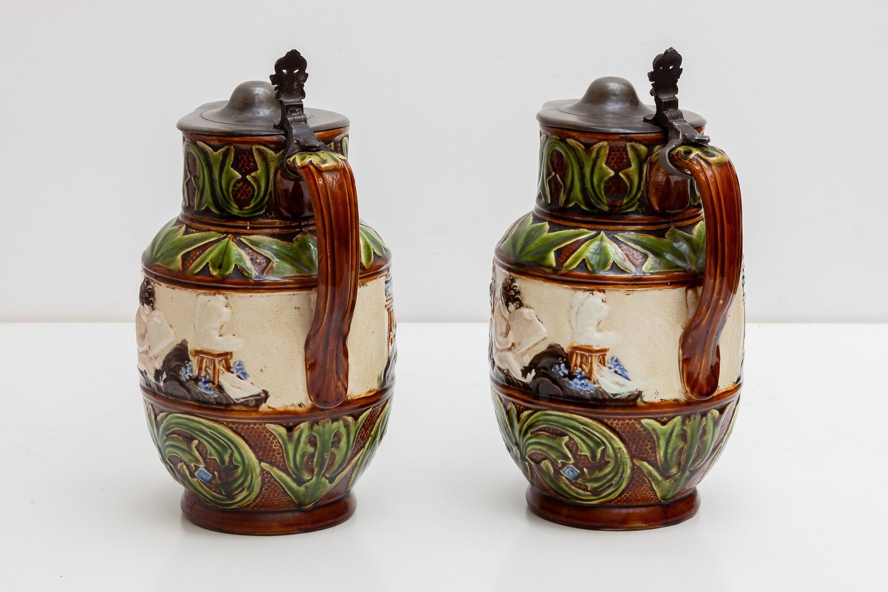 Pottery Jugs from Imperiale Royale, NIMY, Belgium, Set of 2 for sale at ...