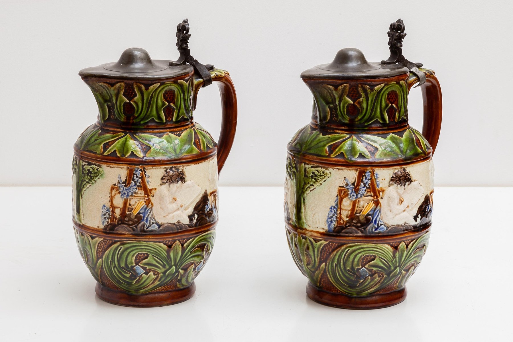 Pottery Jugs from Imperiale Royale, NIMY, Belgium, Set of 2 for sale at ...