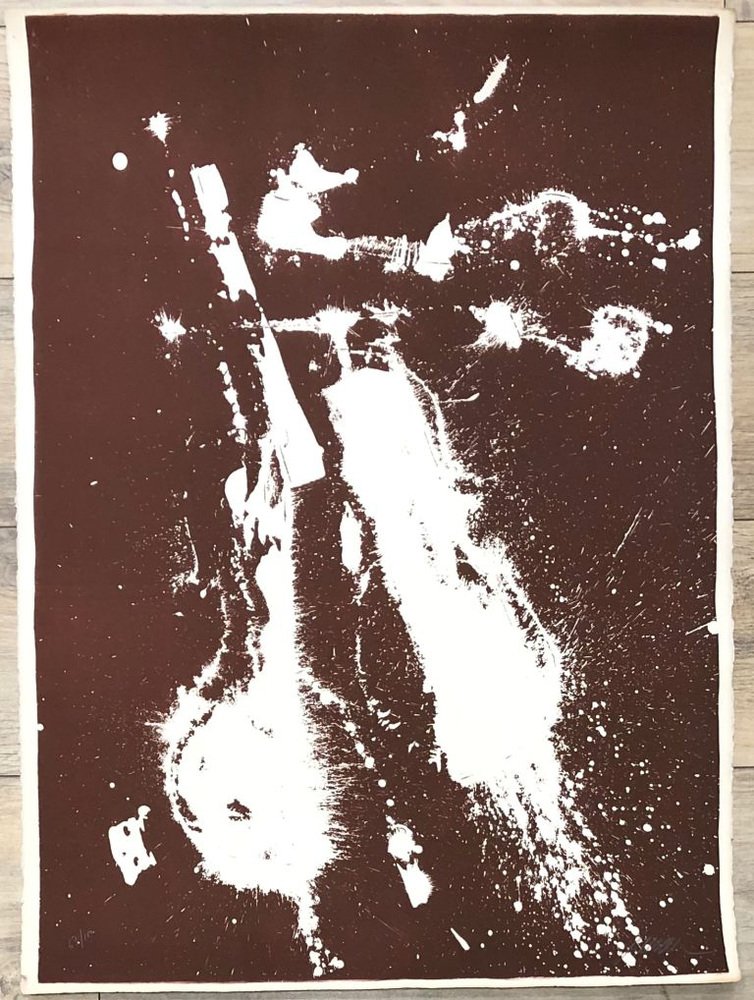 Arman, Abstract Violin, Original Lithograph for sale at Pamono