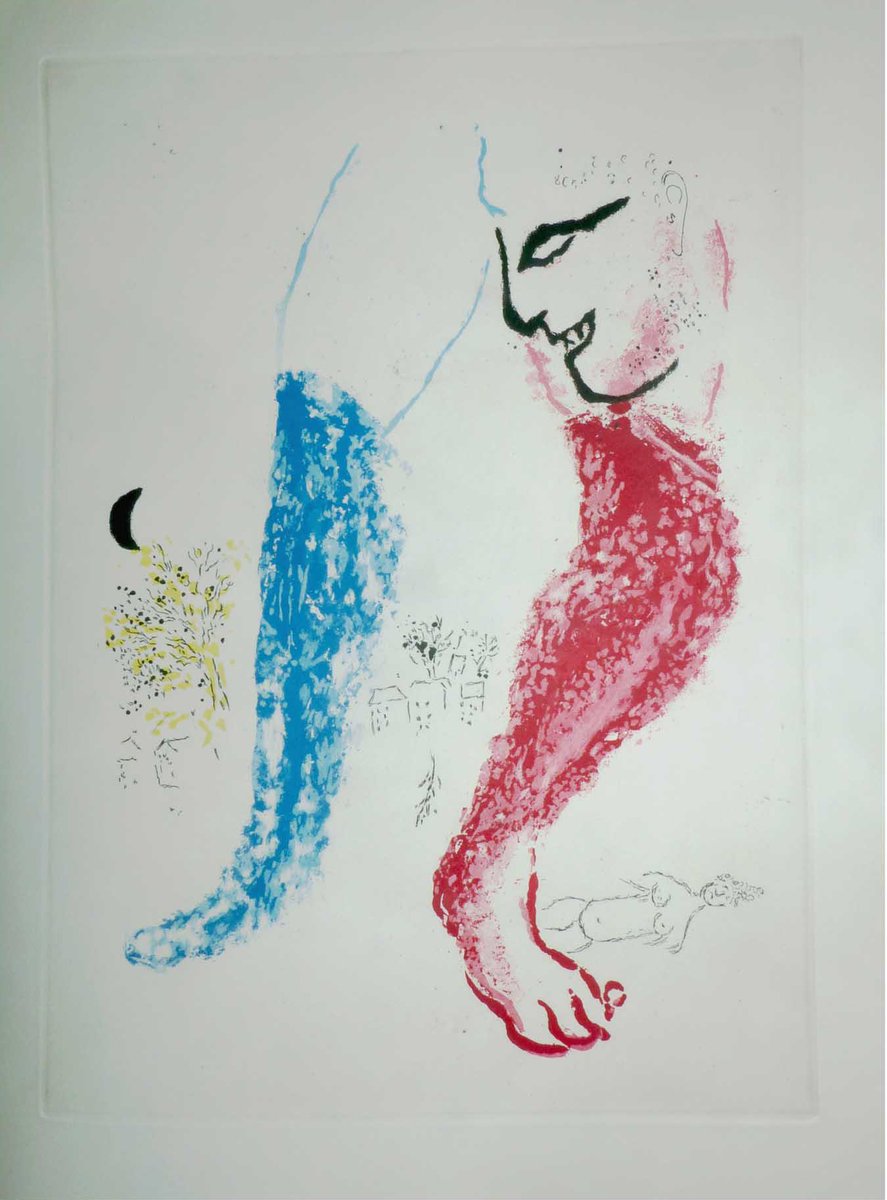 Marc Chagall, The Bad Subjects, Plate 10, 1958, Original Color Etching ...