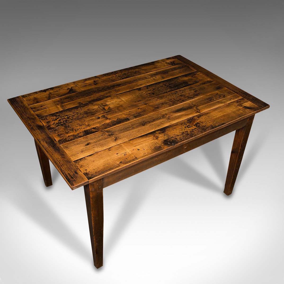 Antique English Kitchen Table in Pine, 1900 for sale at Pamono