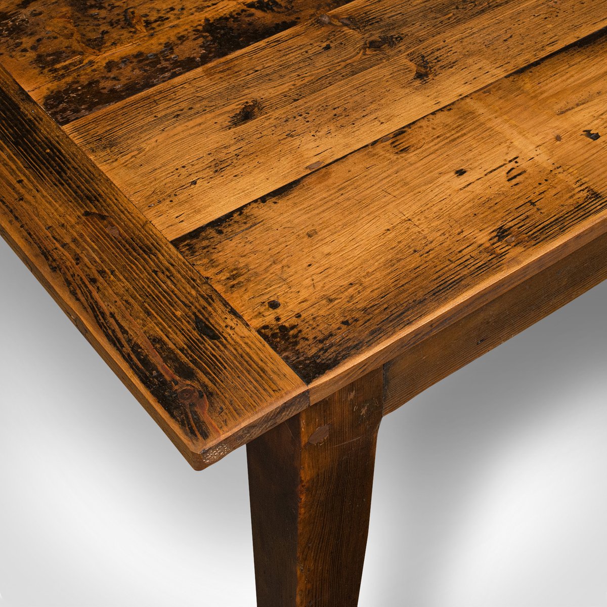 Antique English Kitchen Table in Pine, 1900 for sale at Pamono