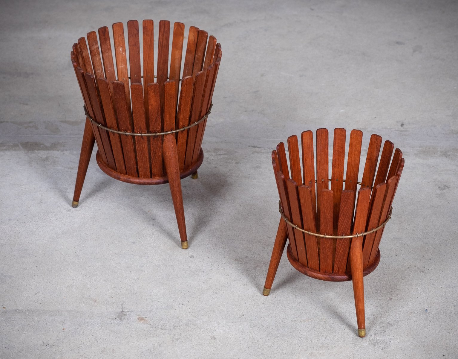 Danish Teak Planters, 1960s, Set of 2 for sale at Pamono