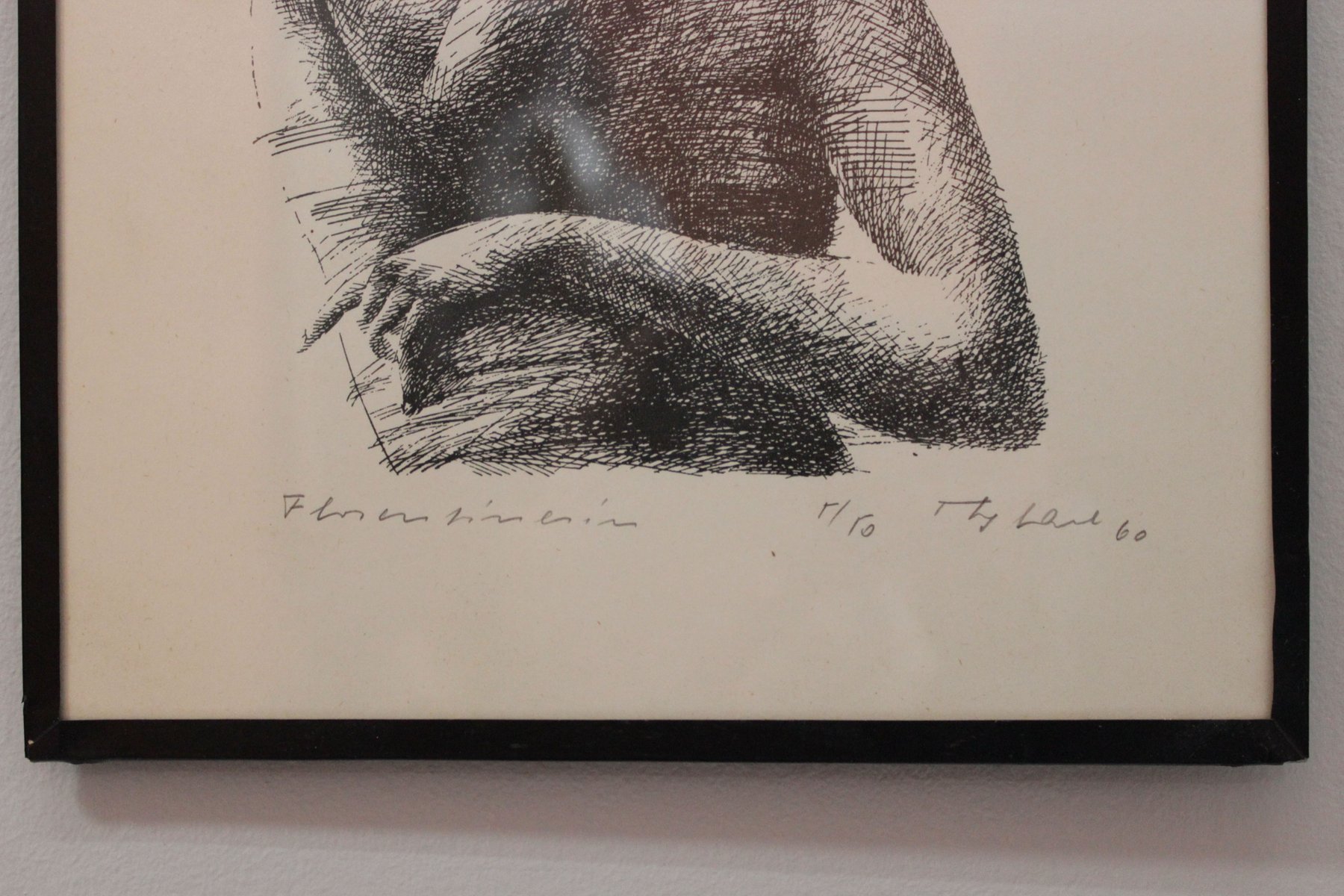 Woman Posing, 1960s, Lithograph, Framed for sale at Pamono