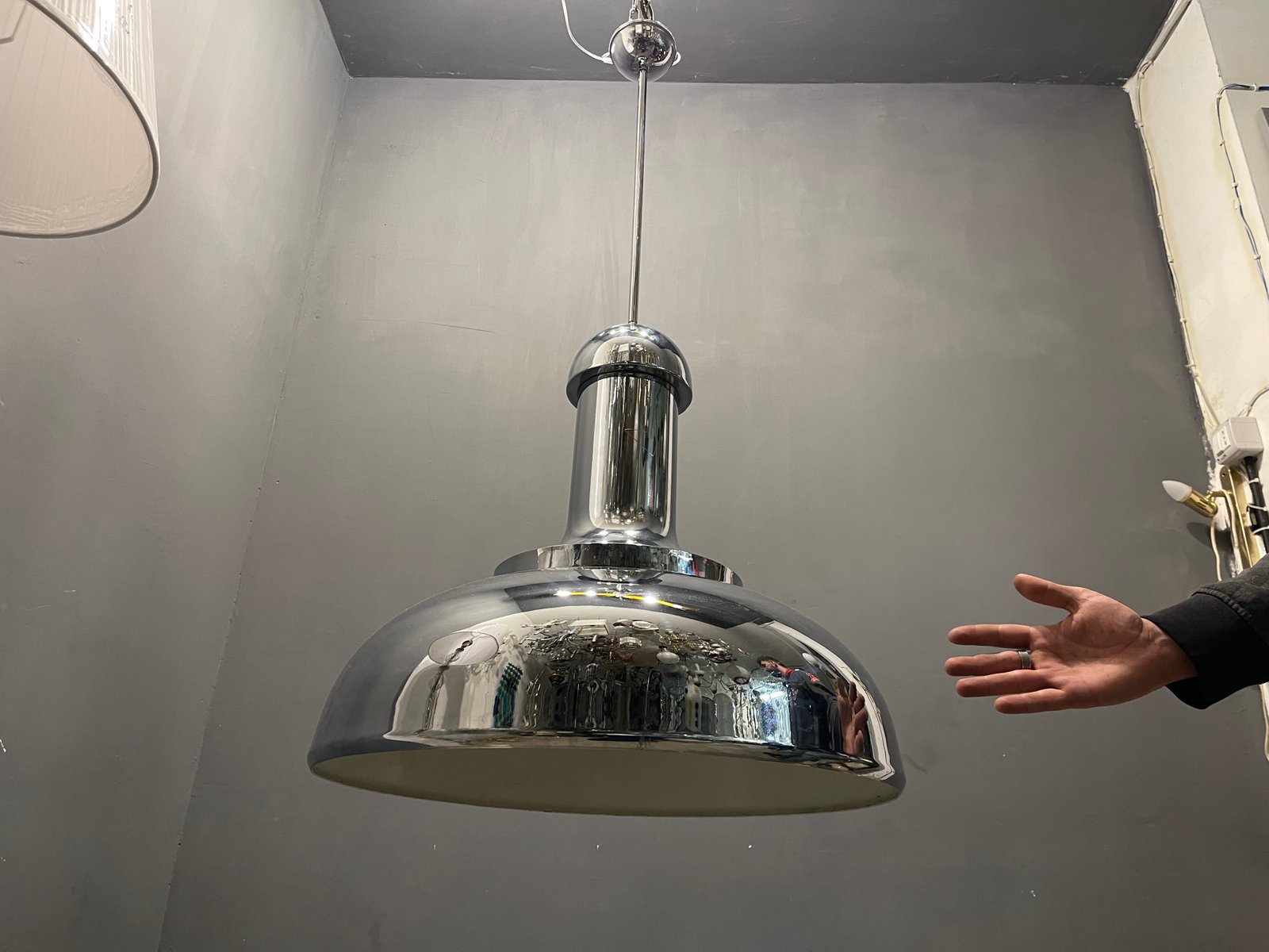 Large Industrial Italian Lamp for sale at Pamono