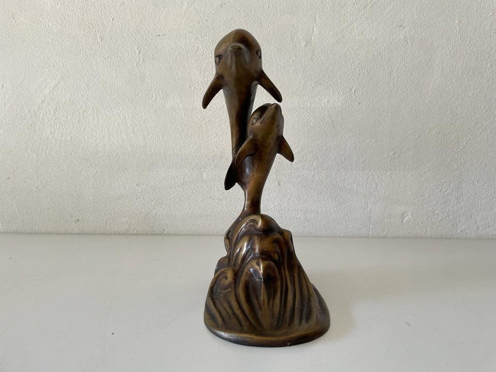 Solid Brass Dolphin Figurine, Germany, 1970s for sale at Pamono