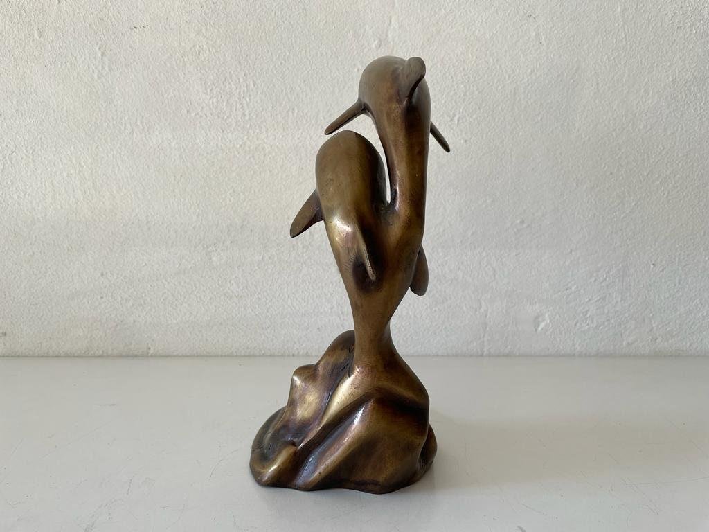 Solid Brass Dolphin Figurine, Germany, 1970s for sale at Pamono