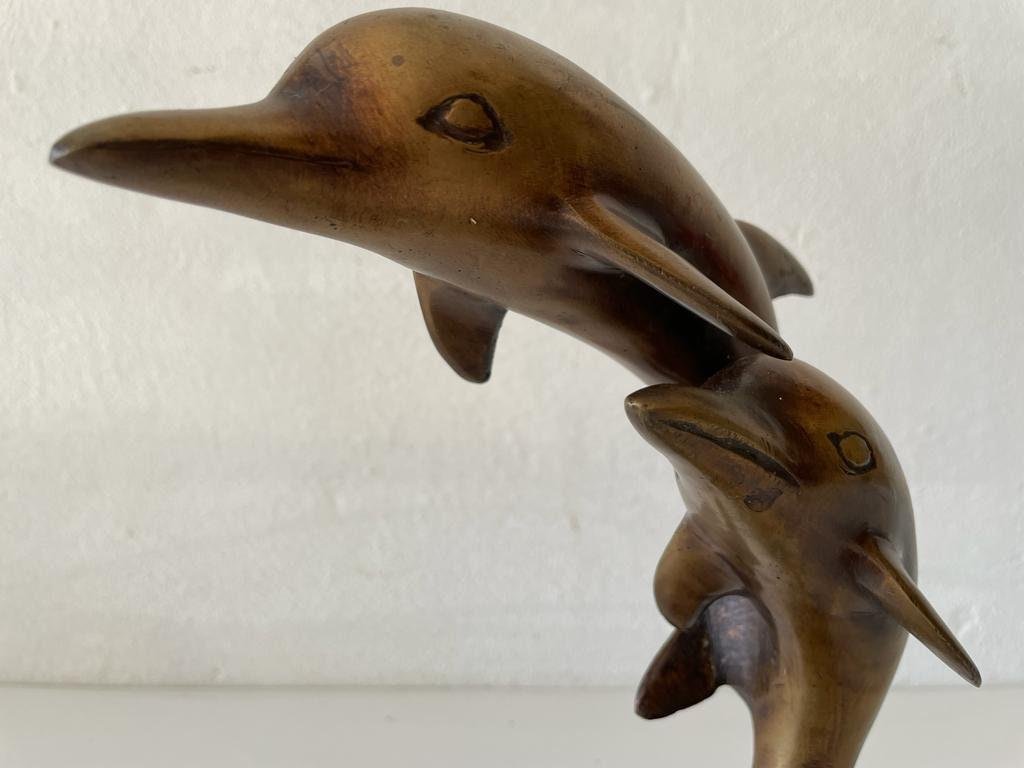 Solid Brass Dolphin Figurine, Germany, 1970s for sale at Pamono
