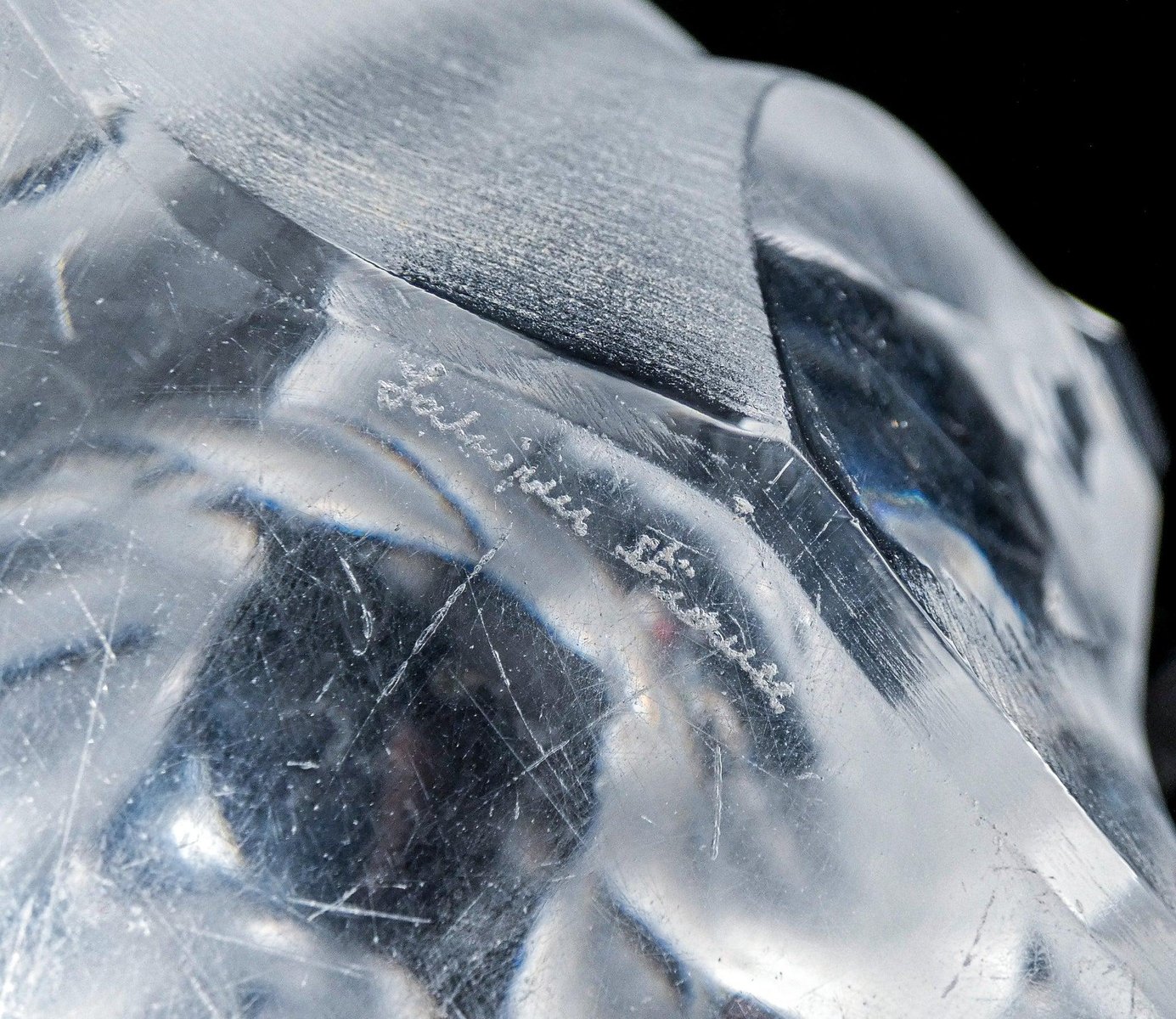 French Lalique Ingrid Crystal Vase, 1950s for sale at Pamono