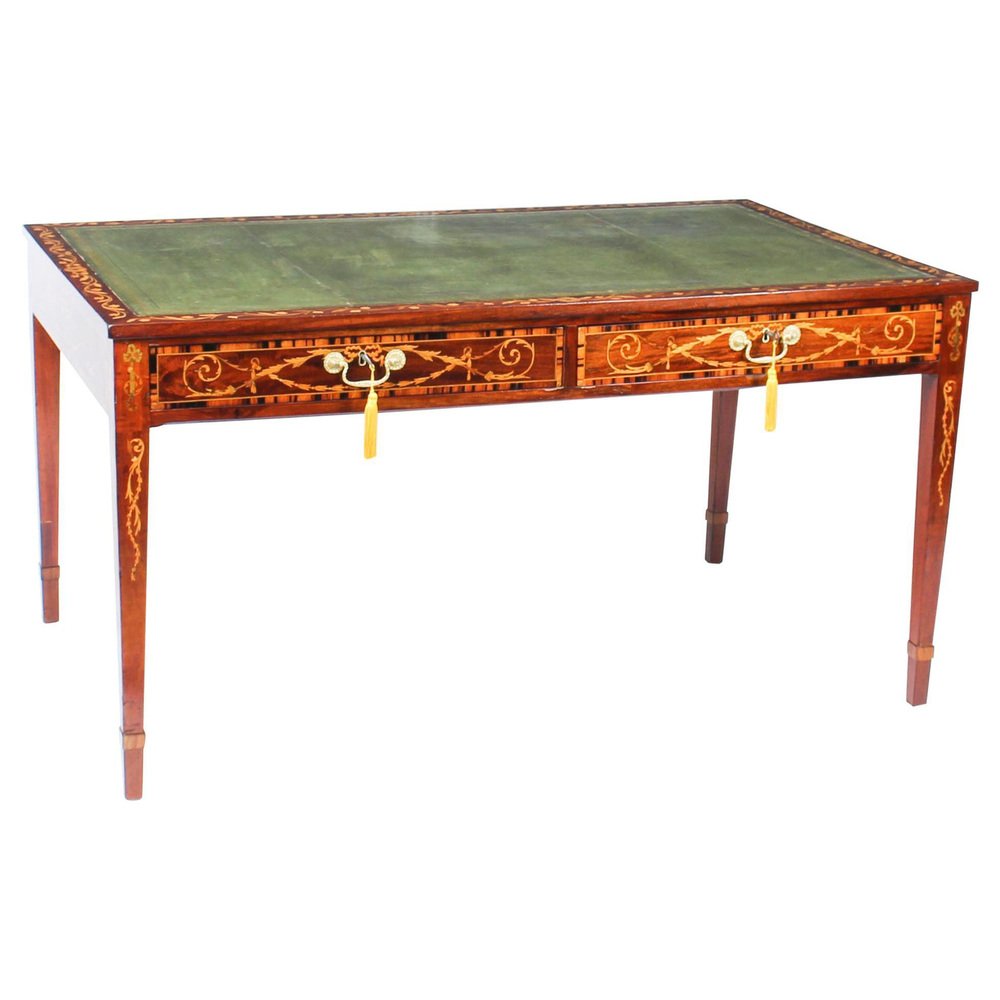 George III Mahogany Library Writing Desk, 18th Century for sale at Pamono
