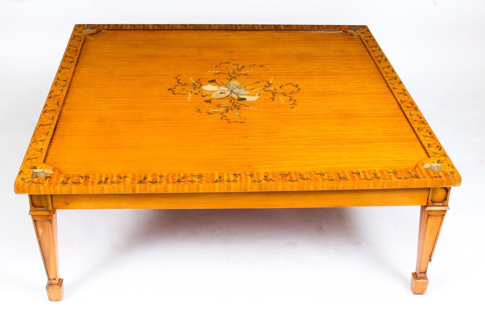 20th Century Sheraton Revival Painted Satinwood Coffee Table for sale ...