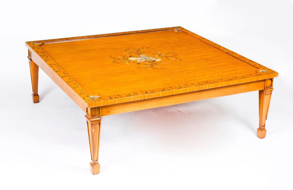 20th Century Sheraton Revival Painted Satinwood Coffee Table for sale ...