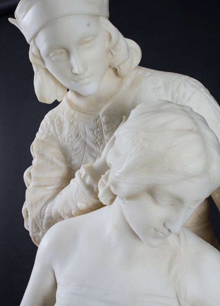 P. Emilio Fiaschi, The Artist's Muse, 19th Century, Large Alabaster ...