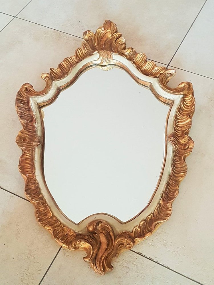Baroque Wall Mirror in Gold-Plated Wood, 18th-Century, France for sale ...