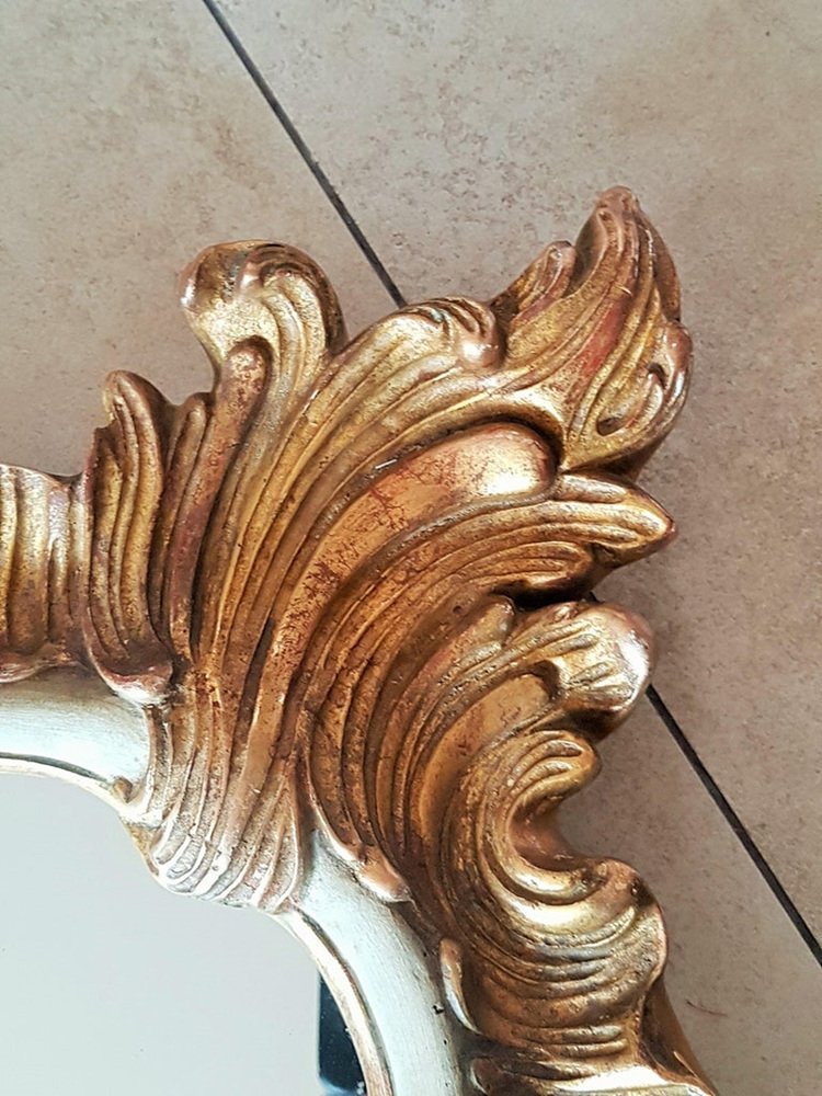 Baroque Wall Mirror in Gold-Plated Wood, 18th-Century, France for sale ...