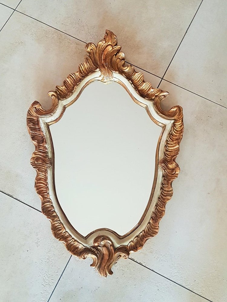 Baroque Wall Mirror in Gold-Plated Wood, 18th-Century, France for sale ...