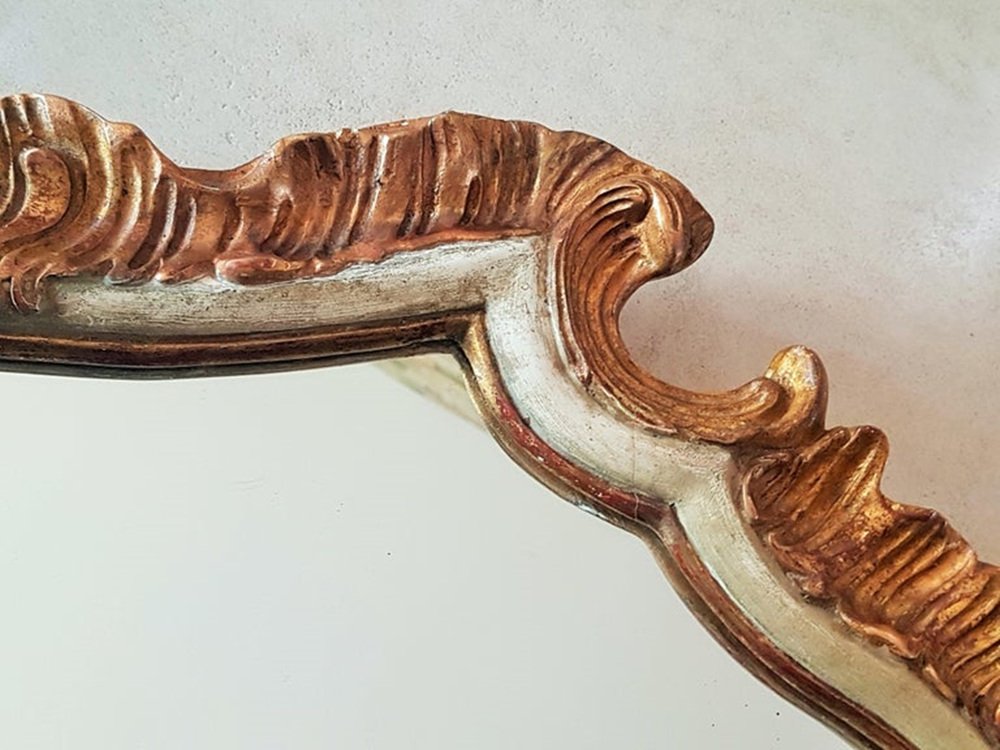 Baroque Wall Mirror in Gold-Plated Wood, 18th-Century, France for sale ...