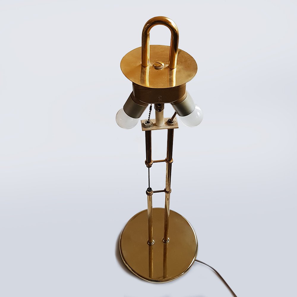 Mid-Century Brass Table Lamp from Dijkstra Lampen, 1980s for sale at Pamono