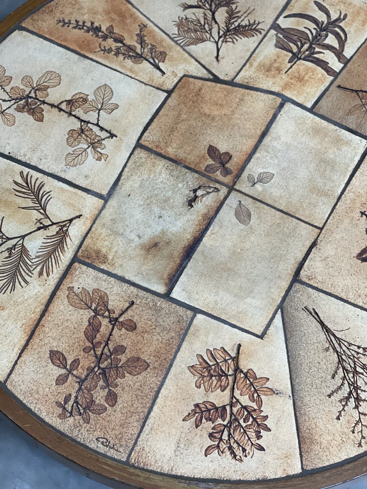 Table Basse en Céramique et Grès par Raymonde Leduc pour Herbier ...