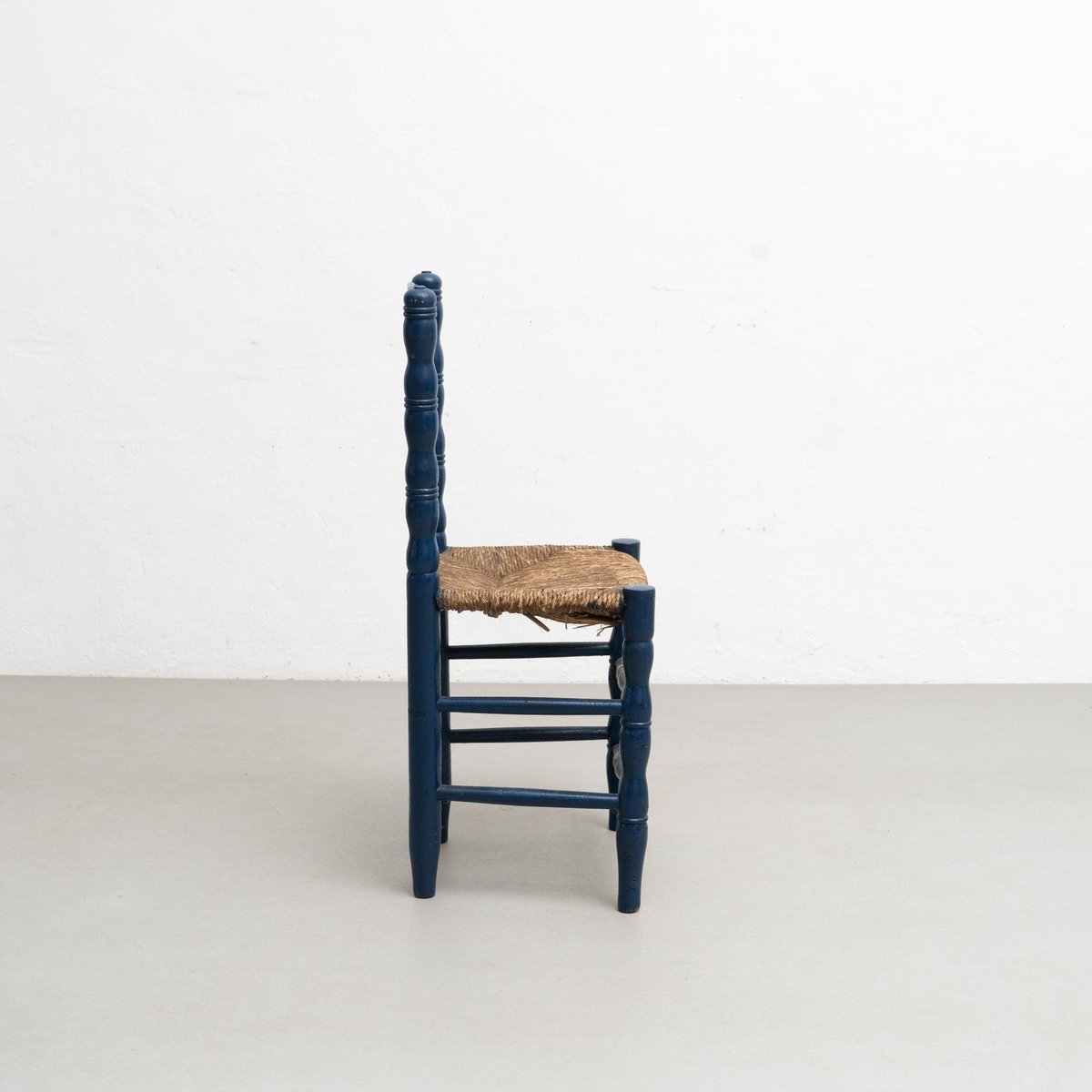 Rustic Traditional Hand-Painted Wood Chair, Circa 1940 for sale at Pamono