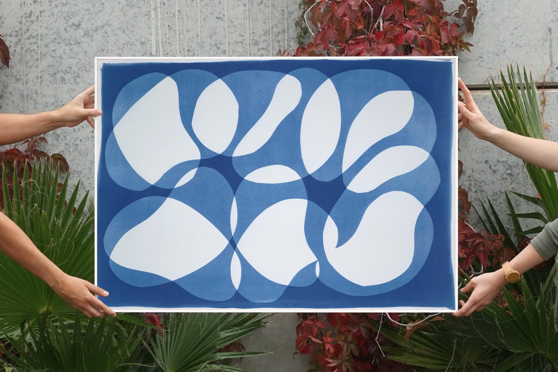 Blue Beaded Bracelet, 2022, Cyanotype for sale at Pamono