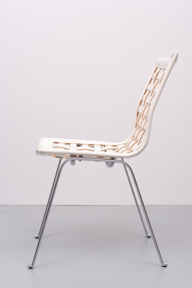 Leather Network Chair by Giancarlo from Fasem, 1980s for sale at Pamono