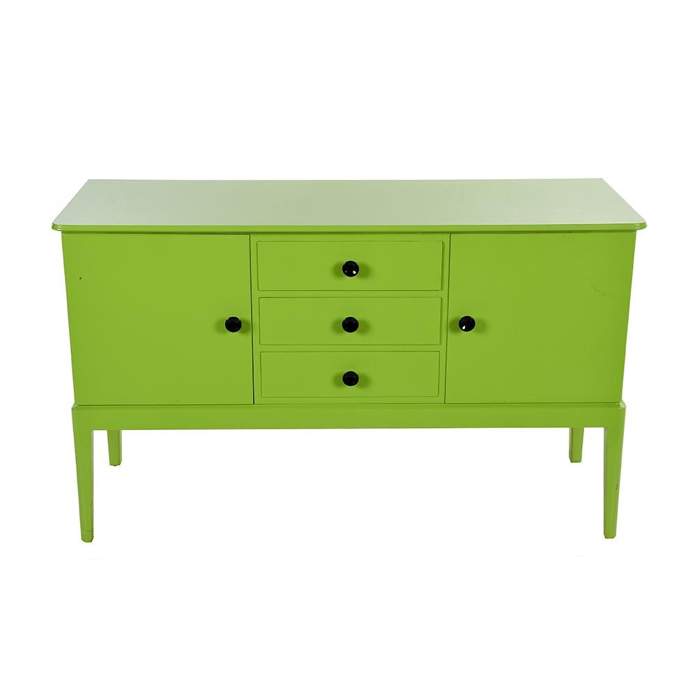 Green Lacquered Wooden Buffet for sale at Pamono