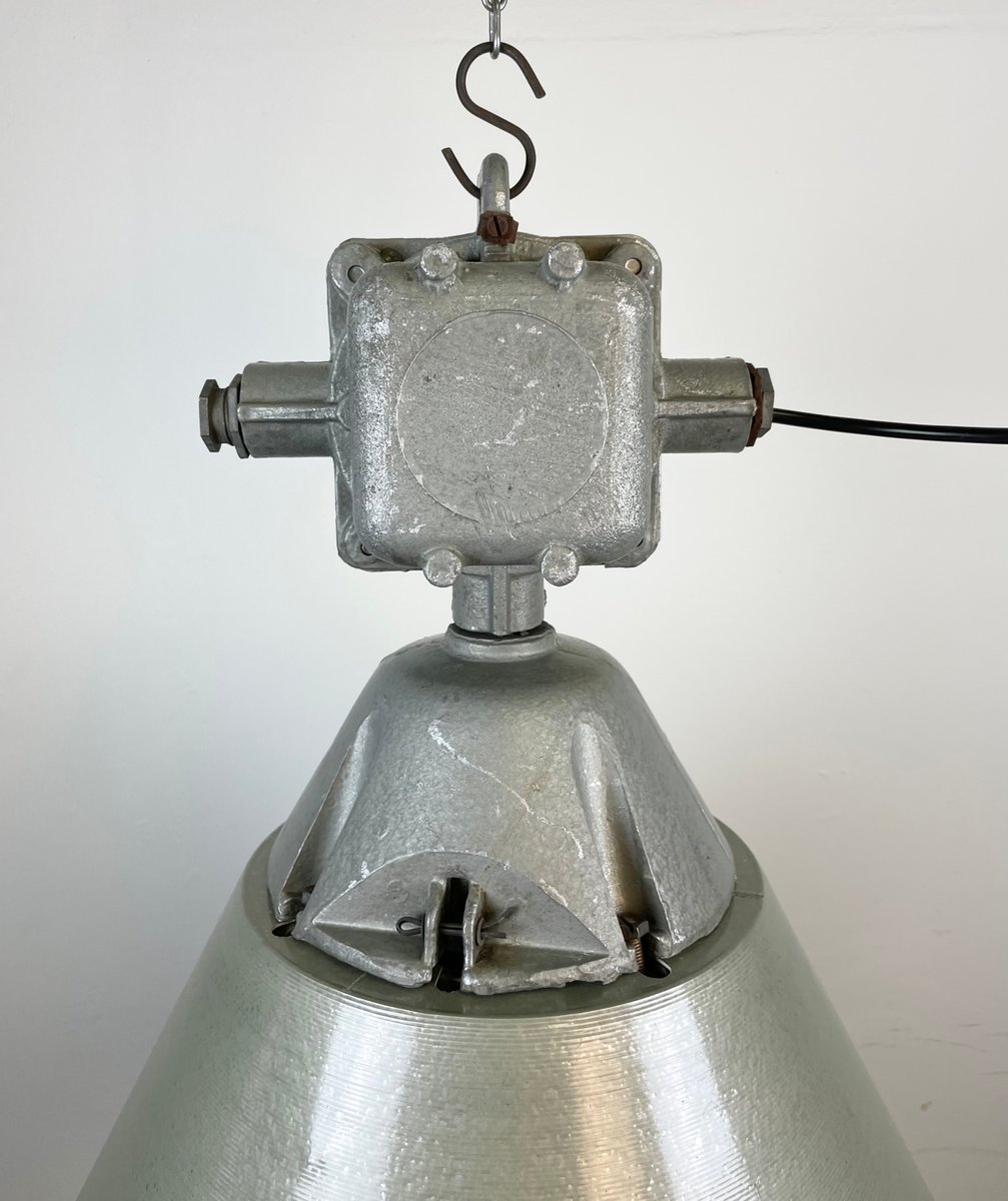 Industrial Explosion Proof Lamp with Aluminium Shade from Polam, 1970s ...