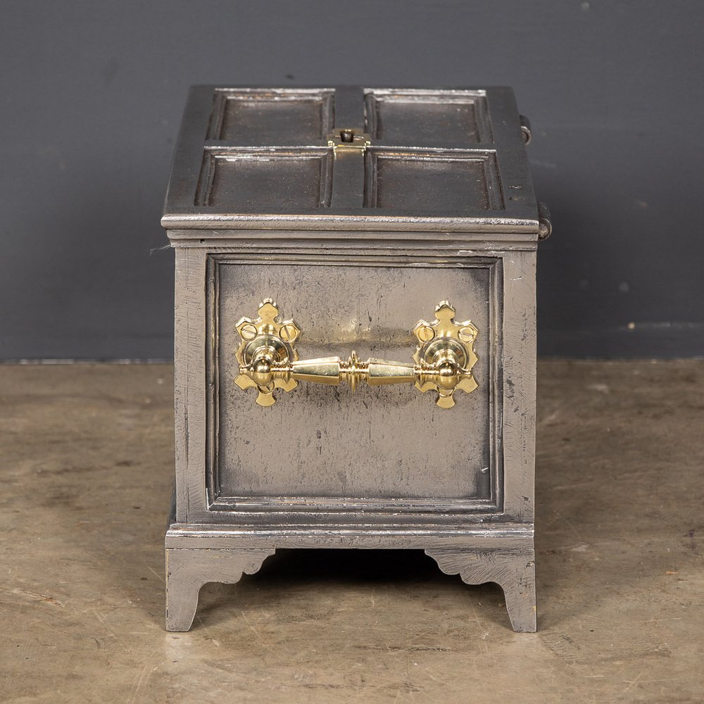 Antique Victorian Bound Strong Box in Cast Iron, 1850 for sale at Pamono