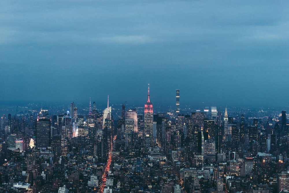 Aerialperspective Images, Blue Hour Over Manhattan, Photograph for sale ...