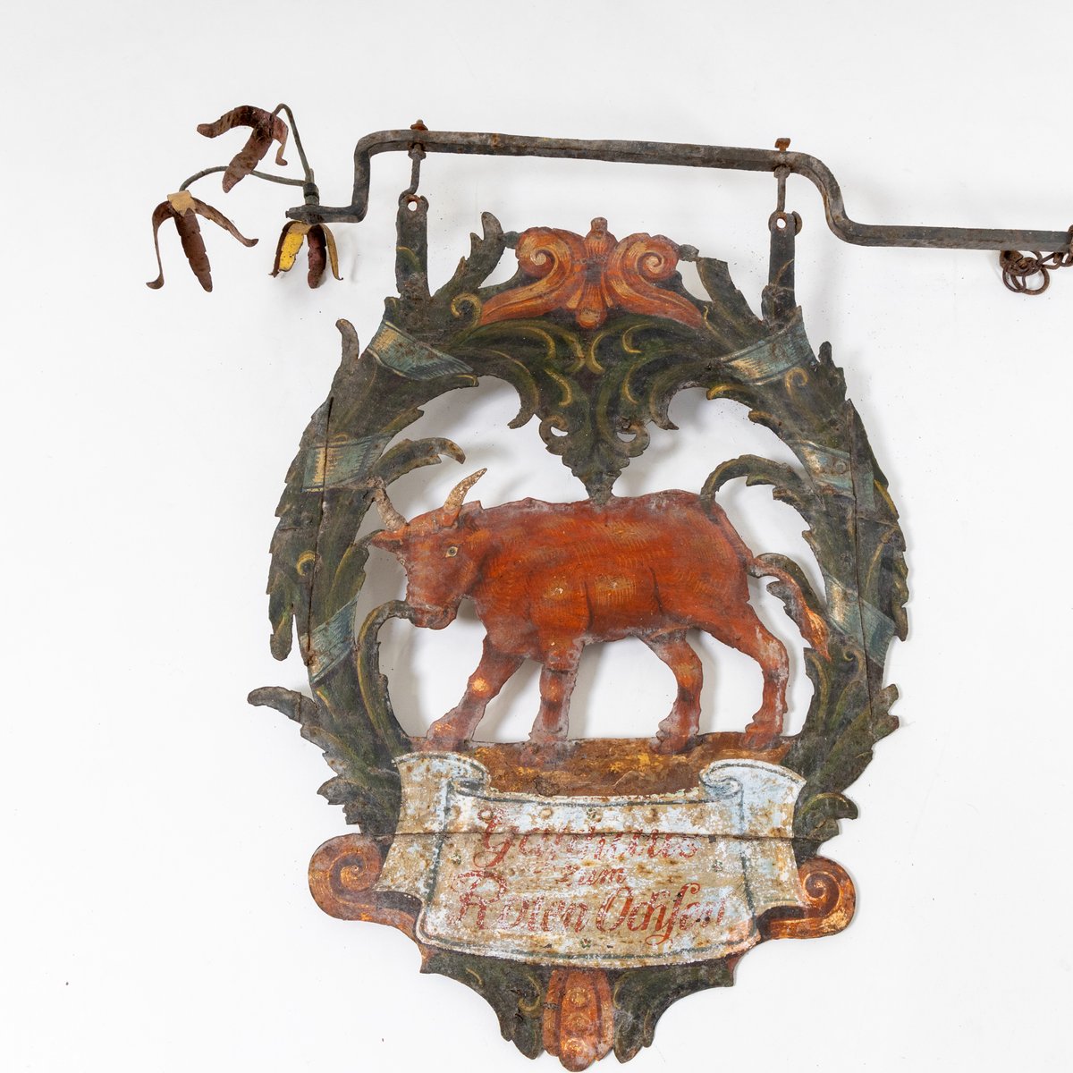 18th Century South German Red Ox Sign Bracket for sale at Pamono