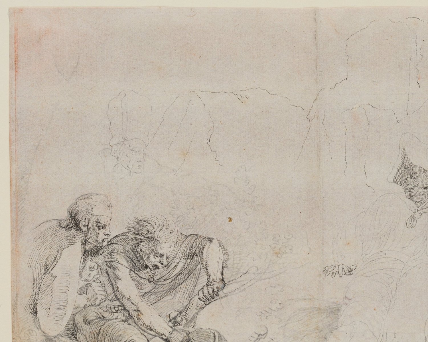 H. Denzler, the Surprised Couple, 19th-century, Ink for sale at Pamono