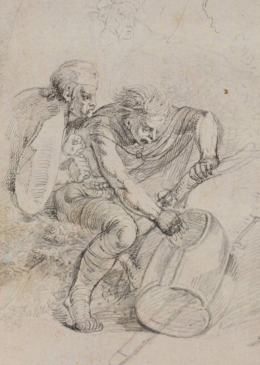 H. Denzler, the Surprised Couple, 19th-century, Ink for sale at Pamono