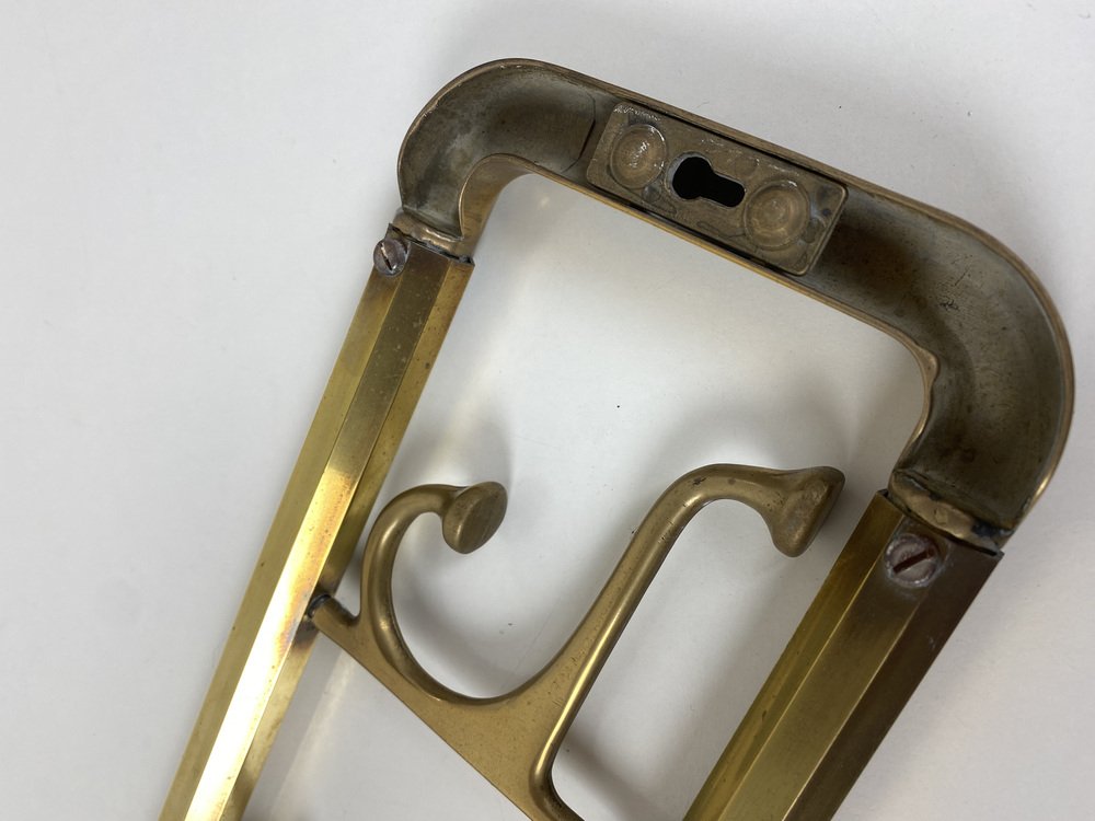 Art Deco Style Brass Coat Rack With Foldable Hooks, Austria, 1940s for ...