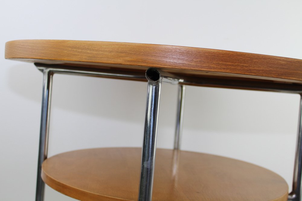Bauhaus Style Steel Tube Table with Trumpet Legs, 1940s for sale at Pamono