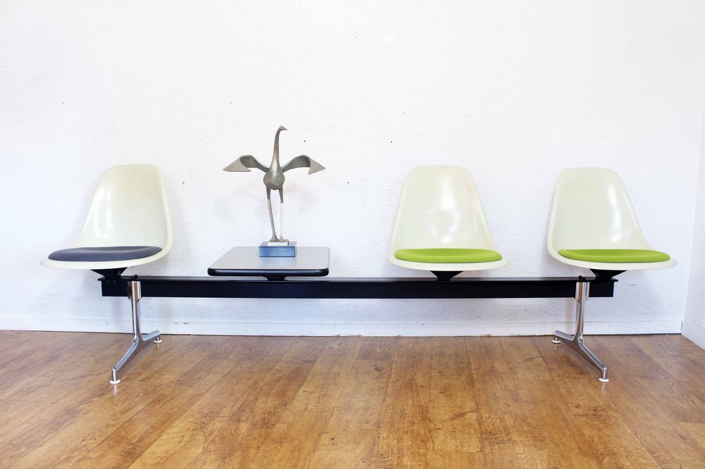 3-Seat Bench by Charles & Ray Eames for Vitra, 1970s for sale at Pamono
