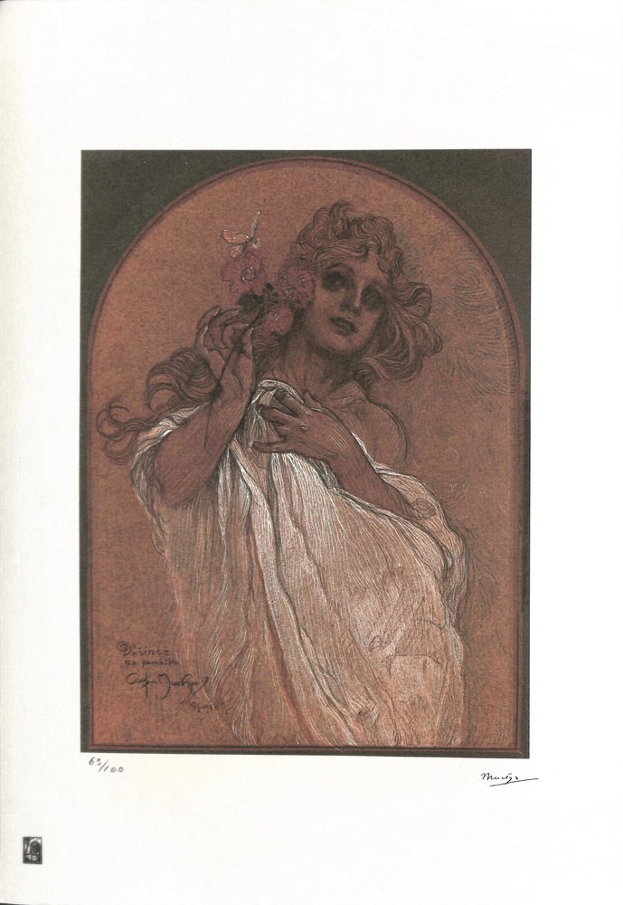 Nach Alphonse Mucha, Allegory of Spring, Farbphotolithographie bei ...