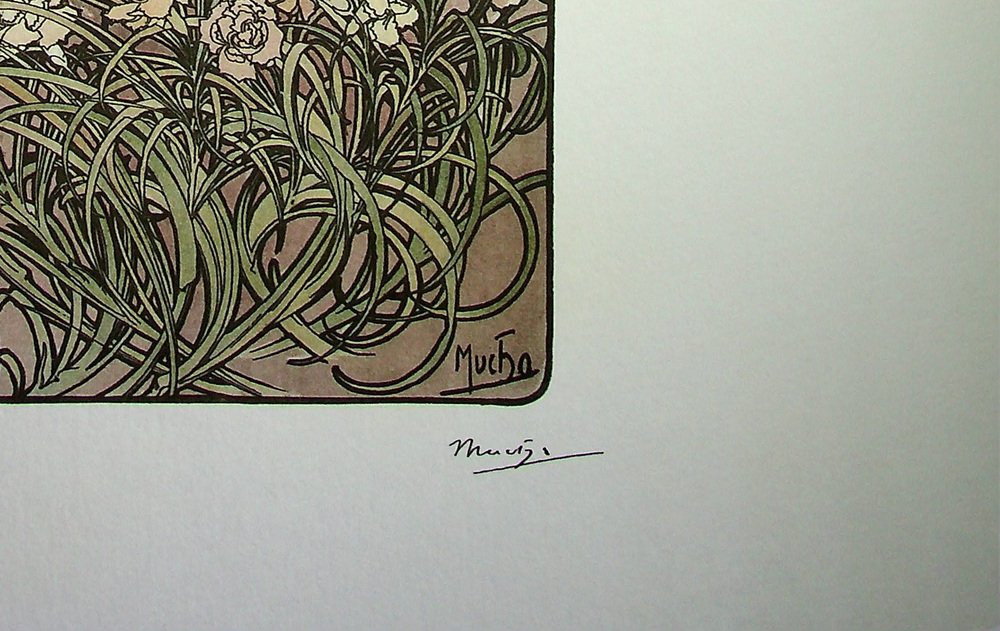 After Alphonse Mucha, Flowers, The Carnation, Color Photolithography ...