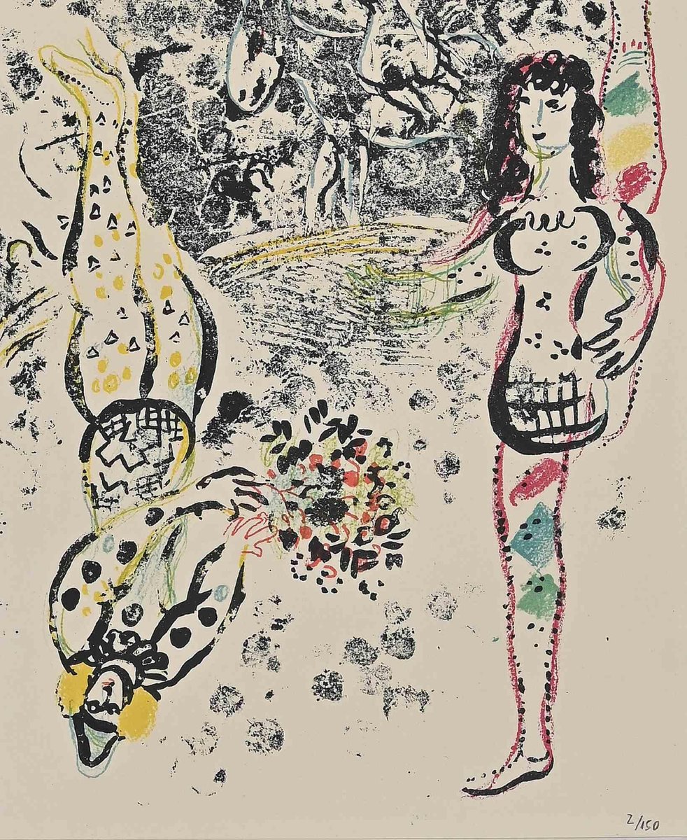 Marc Chagall Le Jeu Des Acrobates Lithograph 1963 For Sale At Pamono