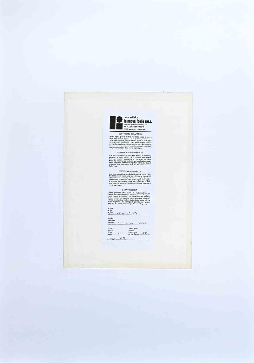 Primo Conti, Abstract Composition, Original Lithograph, 1971 for sale ...