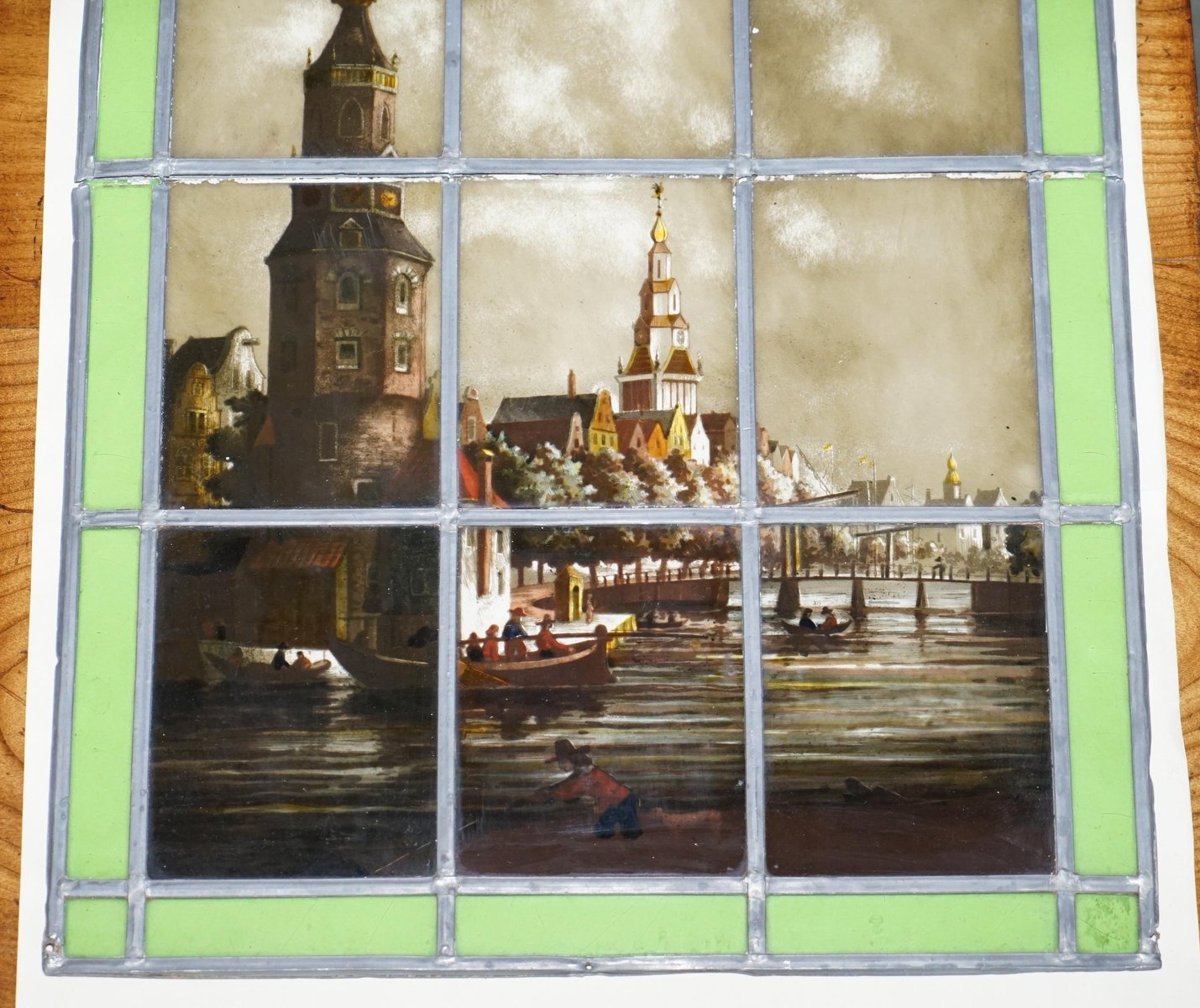 19th Century French Stained Glass Lead Lined Hand Made Window, 1860s ...