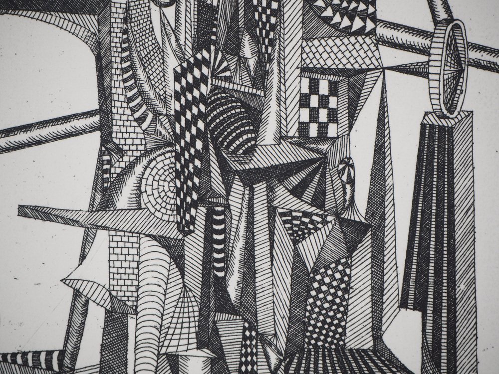 Roland Cabot, Construction N ° 1, 1960, Original Radierung bei Pamono ...