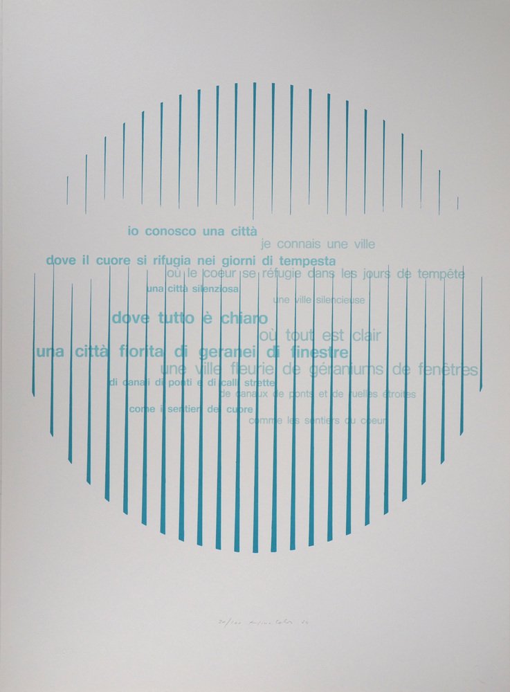 Nino Calos, Kinetic Poem, 1974, Original-Lithographie bei Pamono kaufen