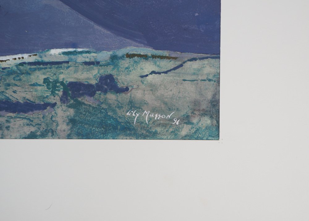 Lily Masson, Full Moon, 1991, Acrylic Drawing for sale at Pamono