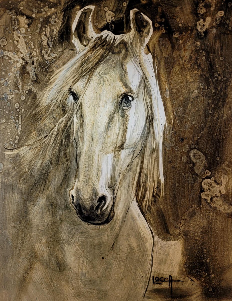 Bernard Locca, Horse, 1978, Acrylic on Cardboard for sale at Pamono