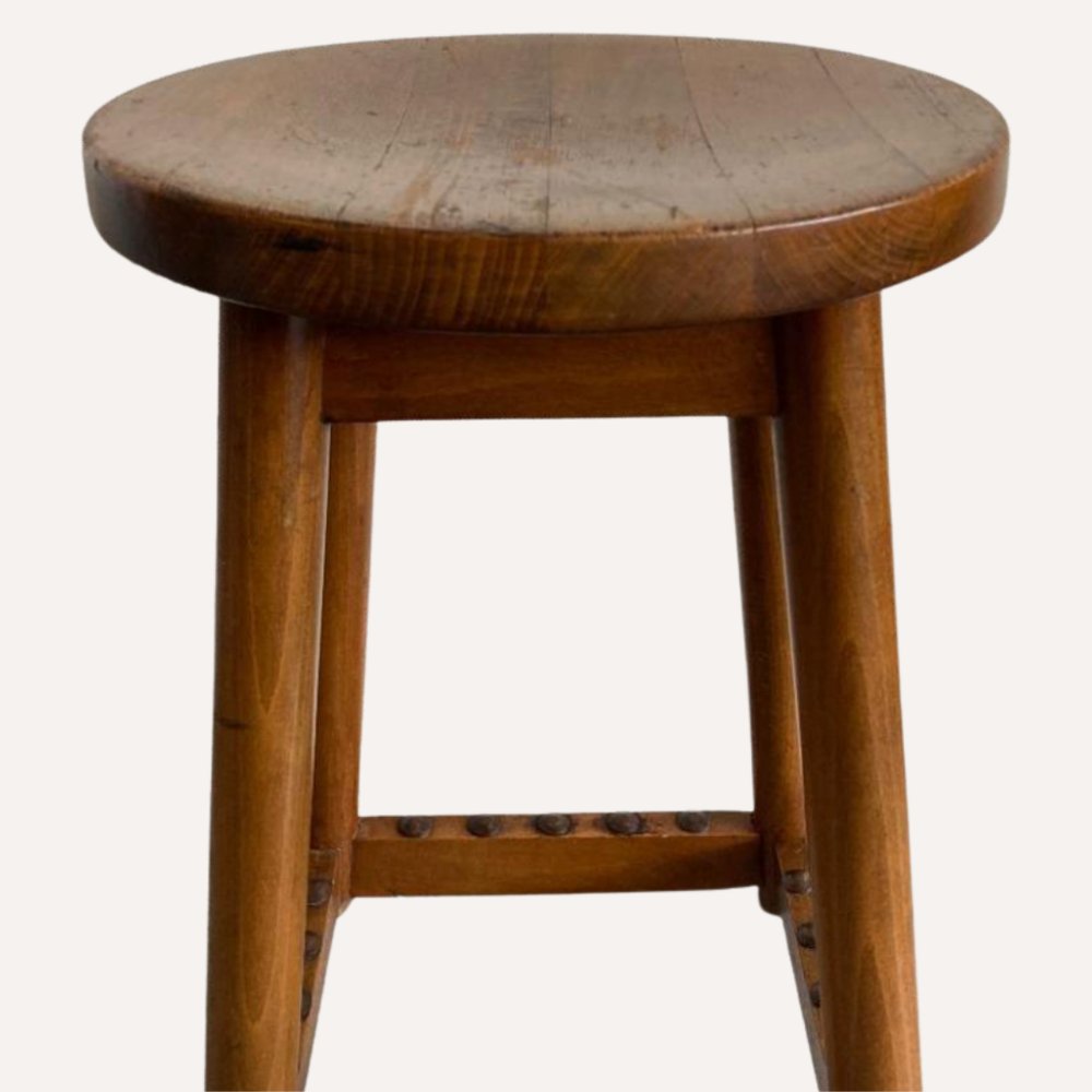 Dutch Art Deco Amsterdam School Stool for sale at Pamono