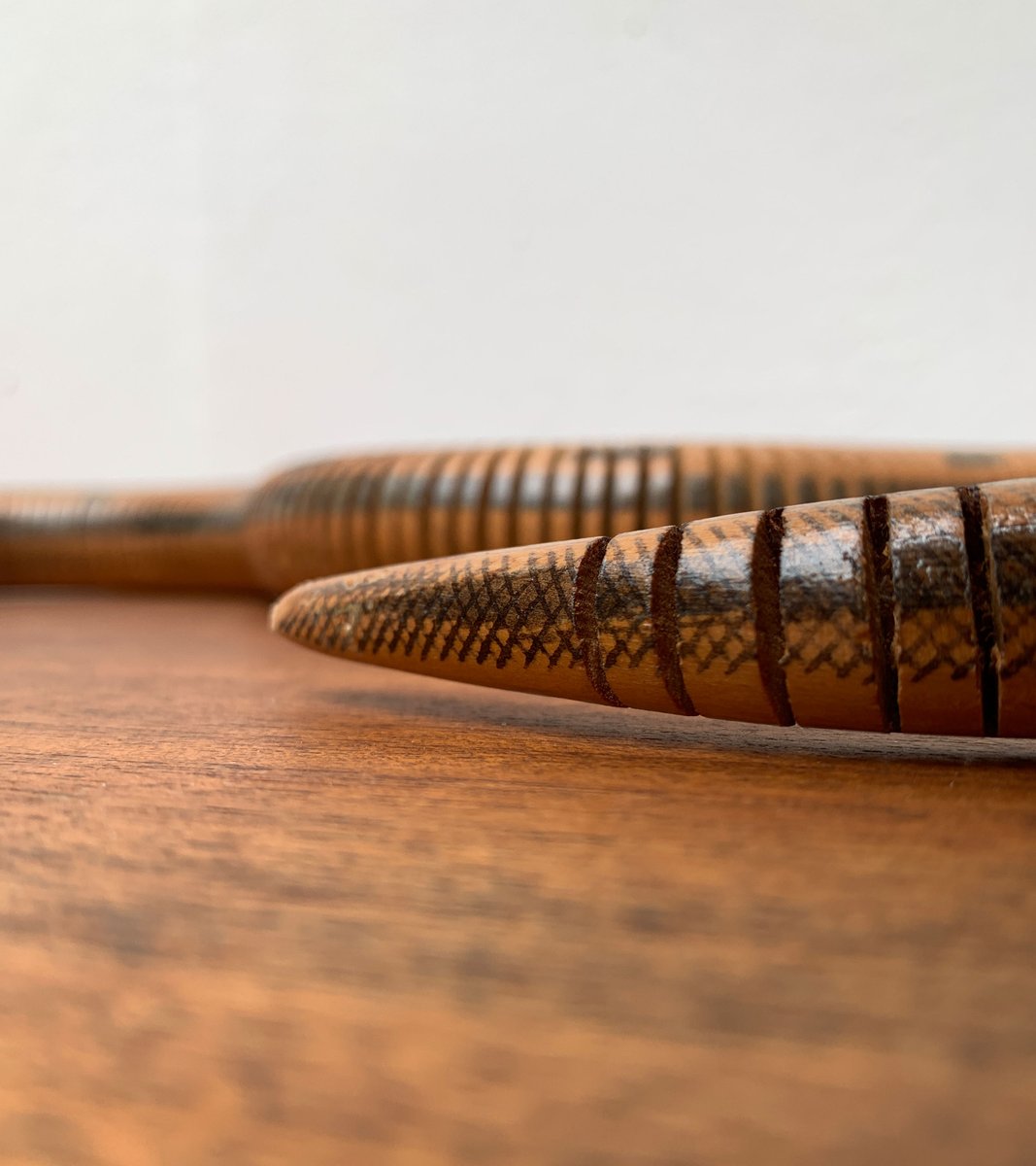 Vintage Flexible Wooden Snake Sculpture for sale at Pamono